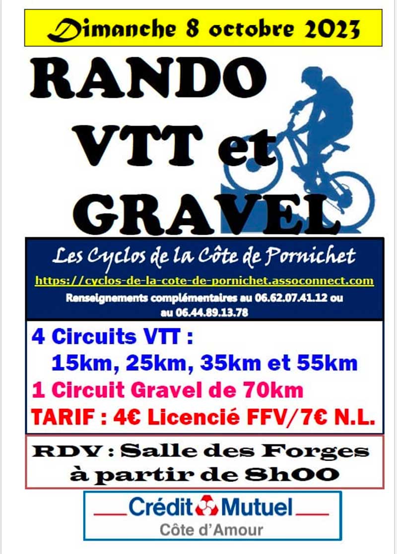 Rando VTT et Gravel - Pornichet le 08/10/2023