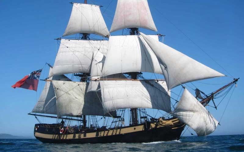 Le Santa Maria du film Christophe Colomb fait escale à Paimboeuf